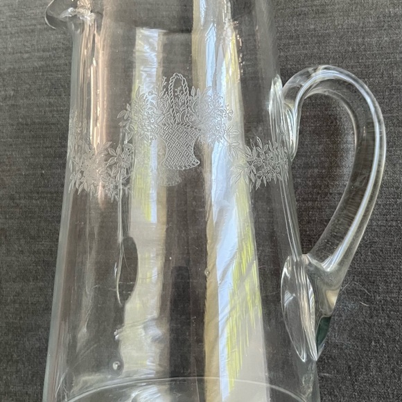 Dining | Vintage Etched Glass Pitcher | Poshmark
